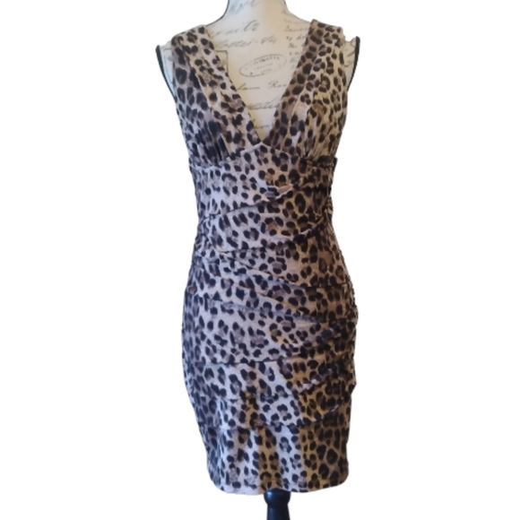 Nikibiki | Dresses | Nwot Nikibiki Leopard Print Bodycon Dress With ...